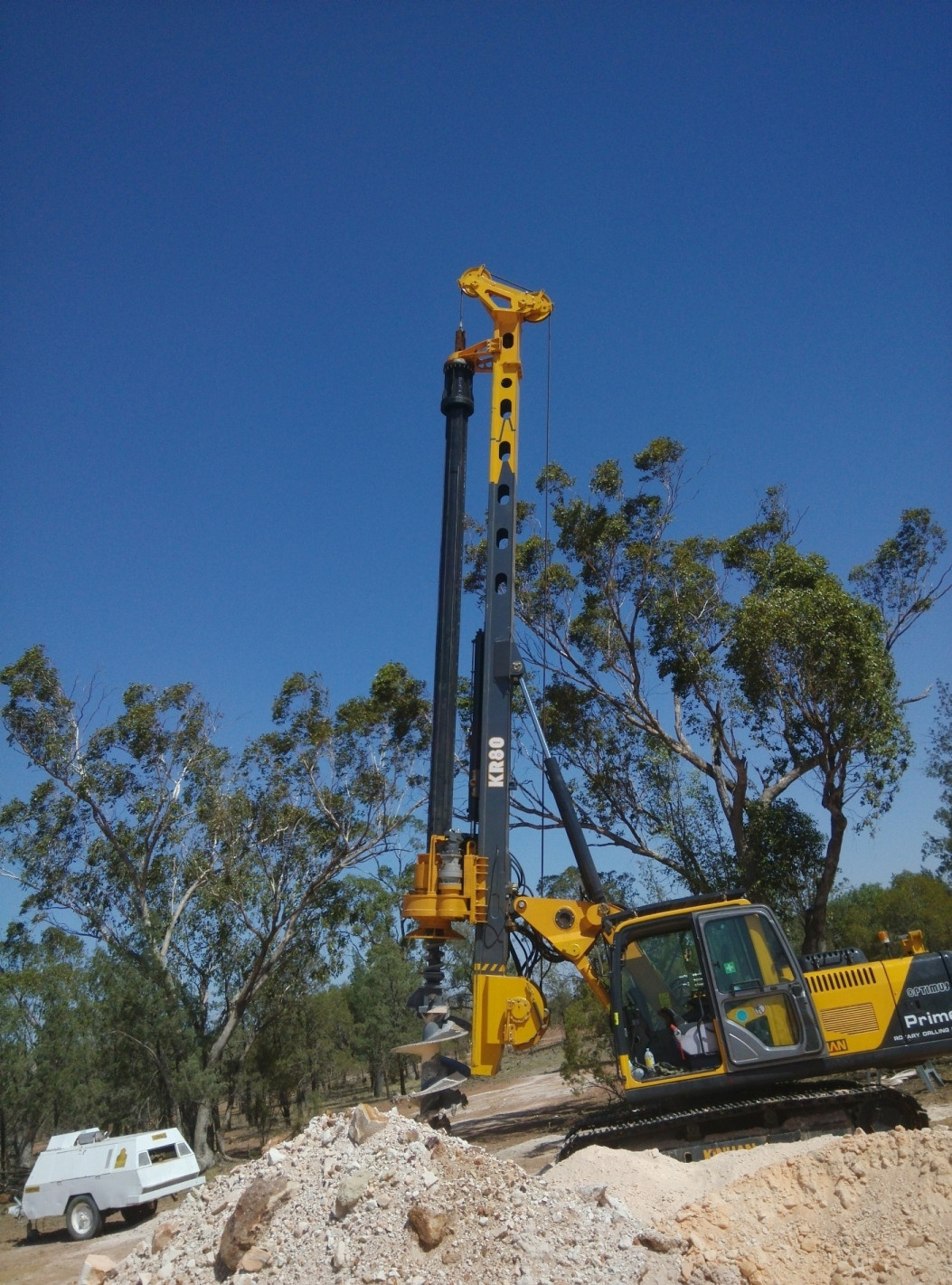 Max. torque 80 kN.m Well Hydraulic Rotary Boring Piling Rig Machine ...
